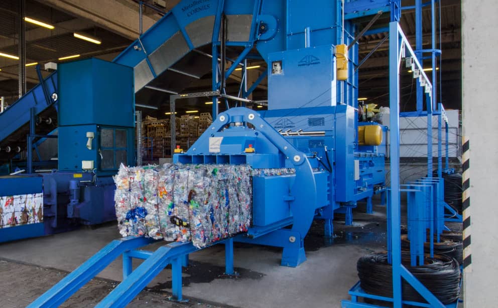Waste balers for waste management and recycling
