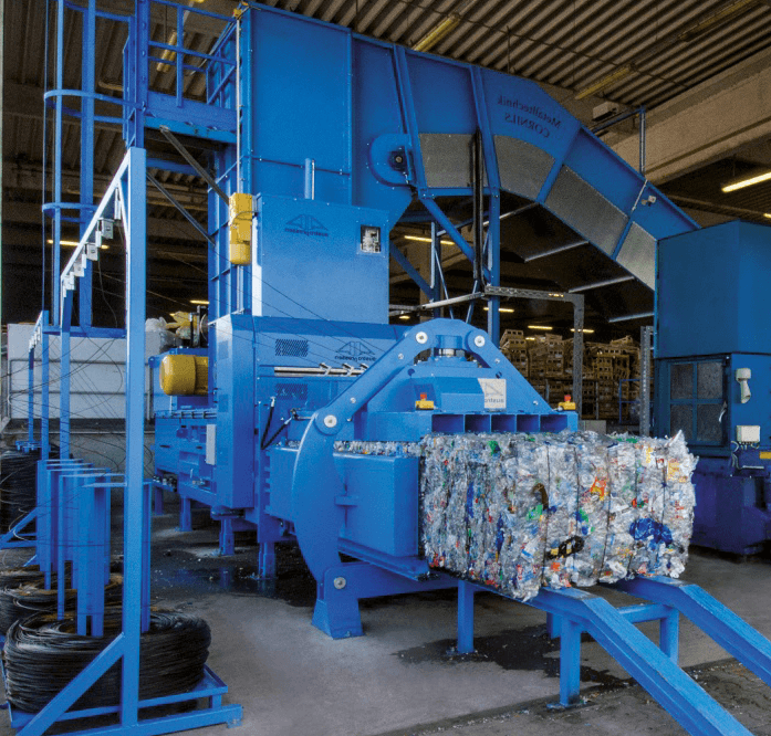 Waste balers for waste management and recycling